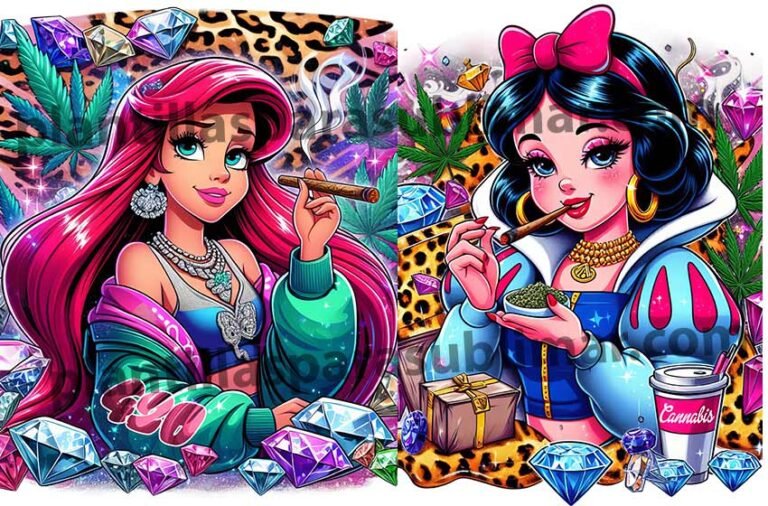 Ariel blanca nieves Fumando png – Plantillas para sublimar