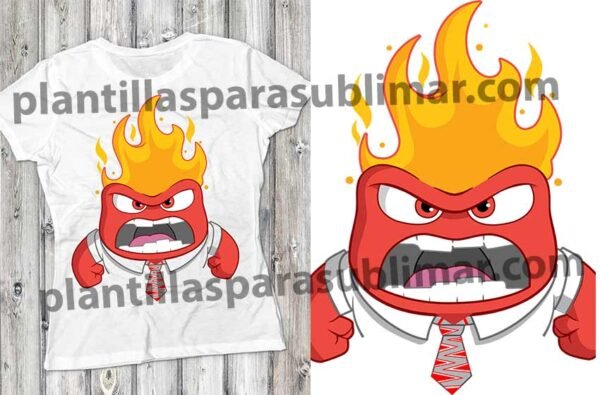 Furia intensamente Vector png – Plantillas para sublimar