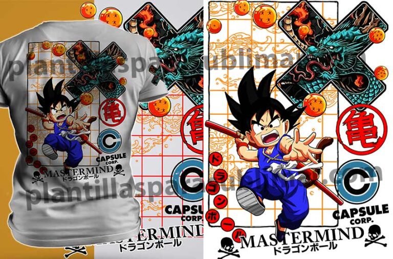 Goku Niño Plantilla playera – Plantillas para sublimar