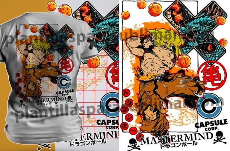Goku Supersaiyan Playera – Plantillas para sublimar