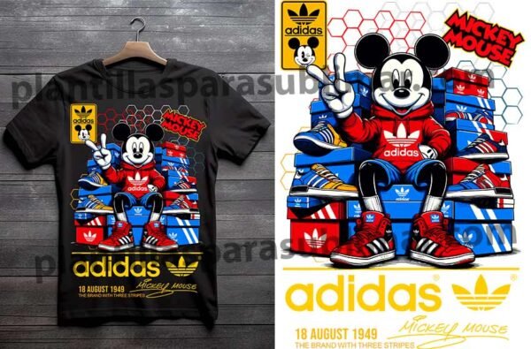 Mickey-Mouse-adidas-Sublimacion-DTF – Plantillas para sublimar