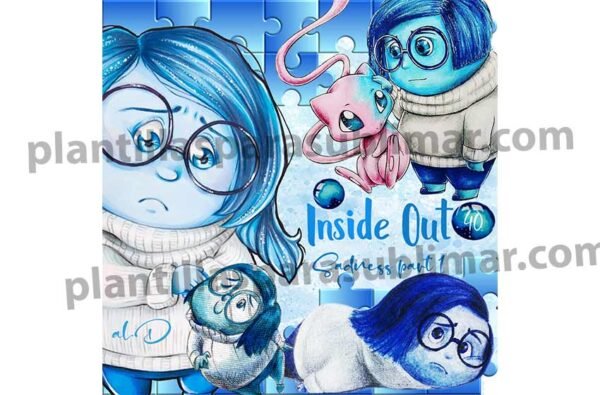 Tristeza Intensamente Clipart Acuarela – Plantillas para sublimar