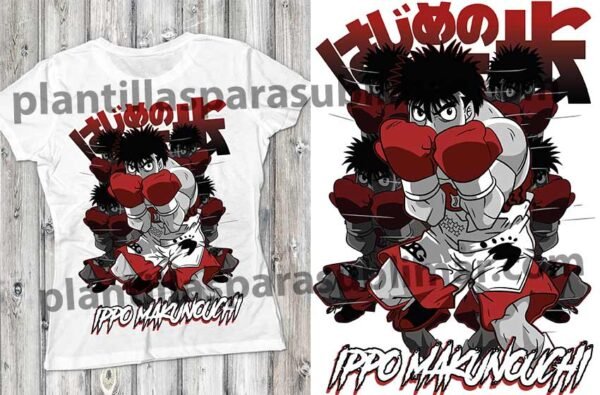 Hajime no Ippo vector png – Plantillas para sublimar