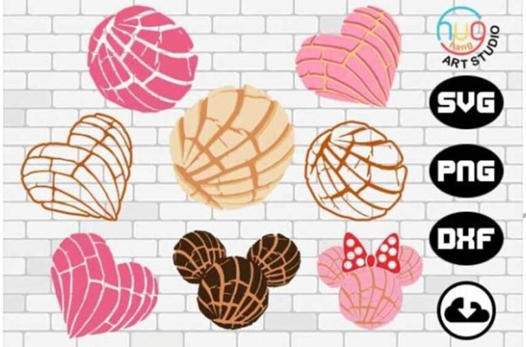 pan de dulce conchas Vector png – Plantillas para sublimar