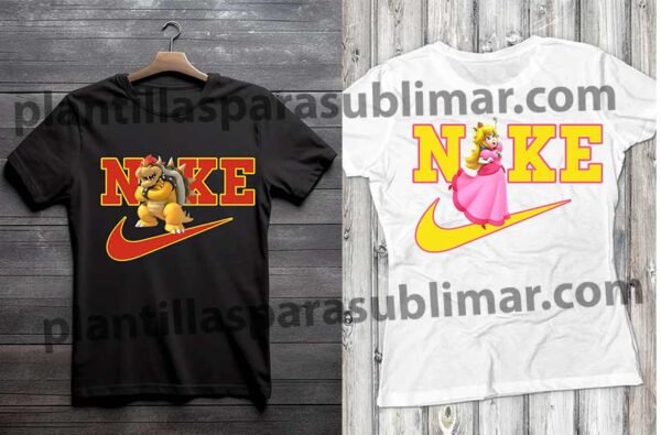 nike Mario Bros PNG Princesa – Plantillas para sublimar