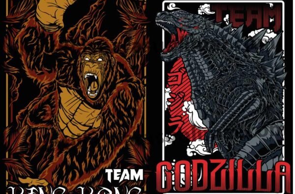 Godzilla-King-Kong-Vector – Plantillas para sublimar
