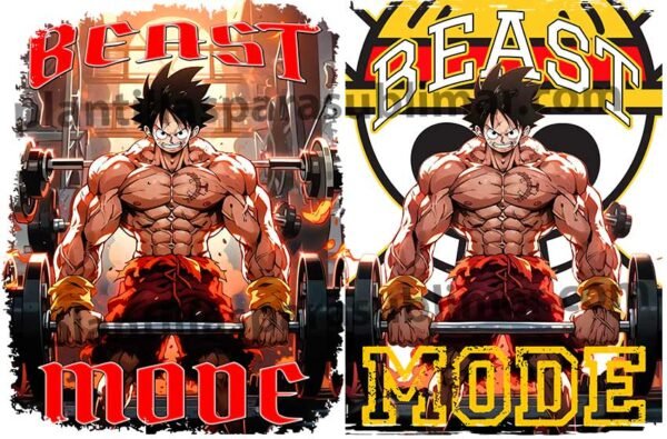 Luffy-Mode-Beast-PNG-Gym – Plantillas para sublimar