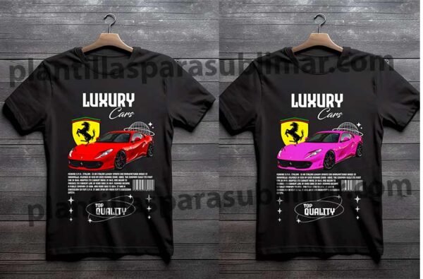 Autos deportivos DTF Ferrari – Plantillas para sublimar