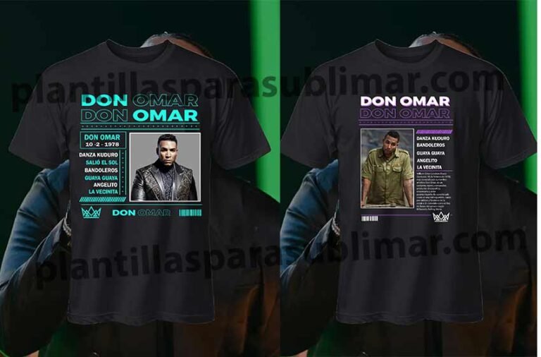 Don Omar playera plantilla DTF – Plantillas para sublimar