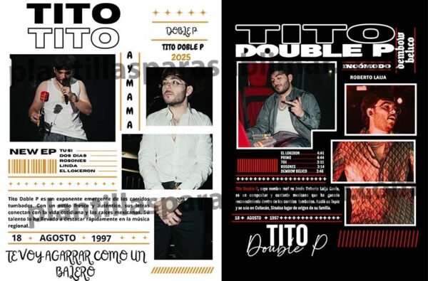 Tito Double P Discografia PNG – Plantillas para sublimar