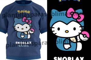 snorlax kitty pokemon vector – Plantillas para sublimar