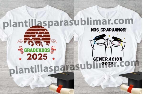 nos graduamos flork graduados vector png – Plantillas para sublimar