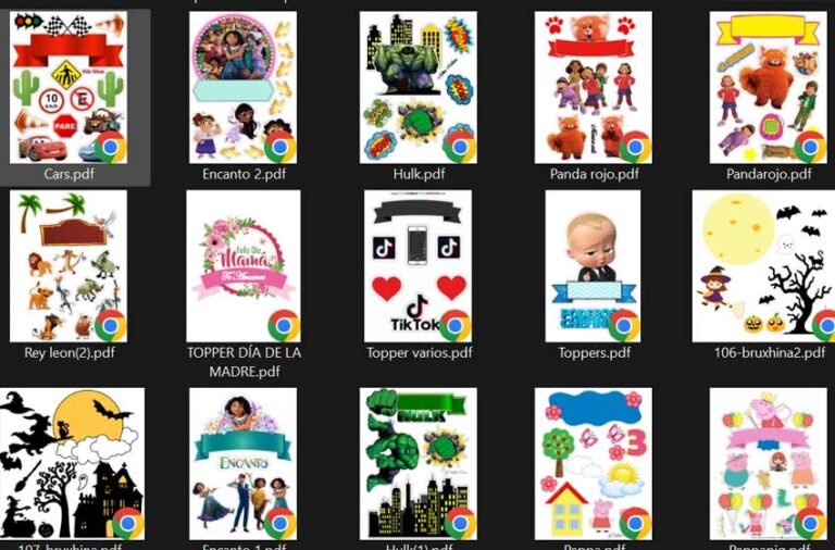 50-Cake-toppers-Vol1-imprimibles – Plantillas para sublimar