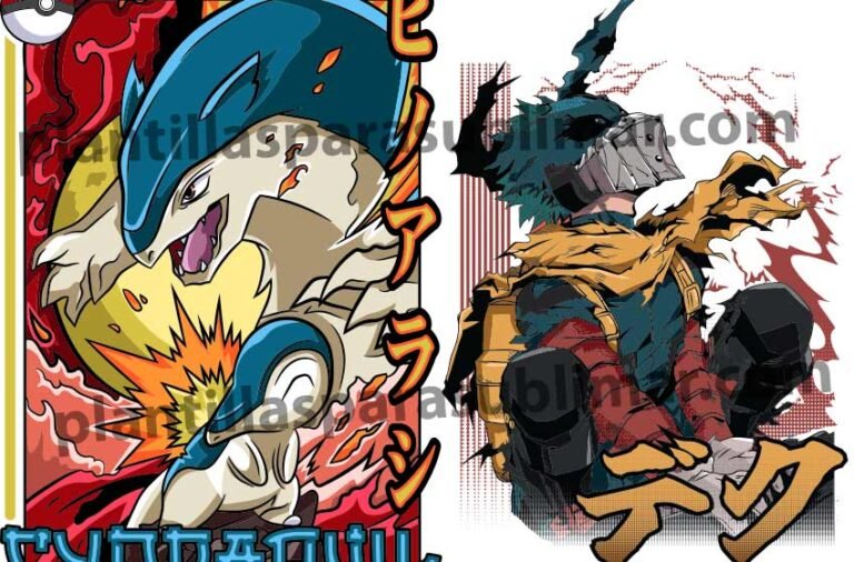 CYNDAQUIL MHA DEKU vector – Plantillas para sublimar